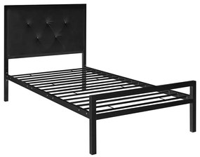 Hanna kovový postelový rám s roštem jako dárek, ve více rozměrech a barvách - černý 90x200 cm