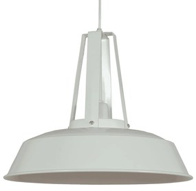 Krémové závěsné kovové retro světlo Industria Shiny cream - Ø 36 *32 cm