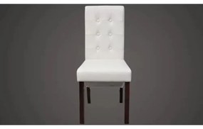 Petromila Jídelní židle 2 ks bílé umělá kůže