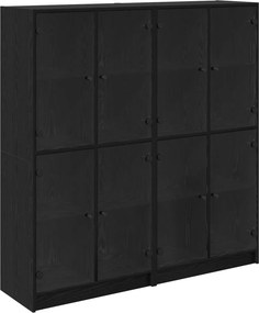 Vysoký bufet 2 ks Černý dub 68 x 37 x 142 cm Kompozitní dřevo 3402646