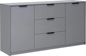 Komoda Roma Color 2 dveře 3 šířky 1,6 m lesklá šedá láva