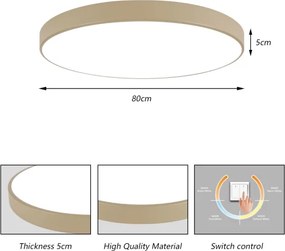 Brilagi-LED Stropní svítidlo POOL LED/100W/230V 3000/4500/6000K pr. 80 cm béžová