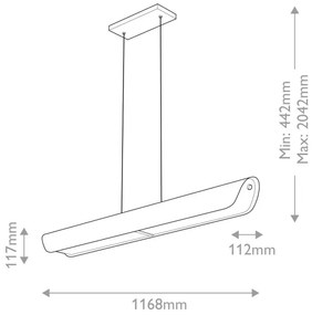 Hinkley HK-ARCO-LED-LP-117-HB - LED Lustr na lanku ARCO LED/43W/230V 3000K zlatá