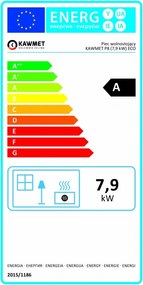 KAWMET Litinová krbová kamna P8 - 7,9 kW ECO