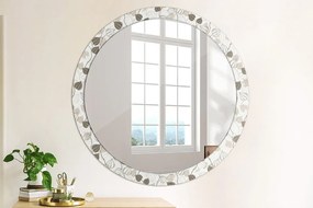 Kulaté dekorativní zrcadlo na zeď Abstraktní květinový fi 100 cm