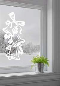 WALLVINIL Samolepky na zeď - Zvonky Vánoc Barva: Bílá, Velikost: 45x21 cm