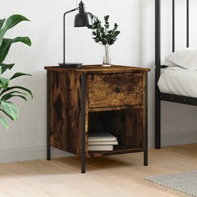 Noční stolek kouřový dub 40 x 42 x 50 cm kompozitní dřevo