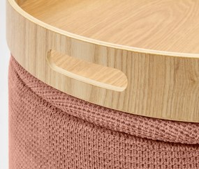 Tchibo - Odkládací stolek s podnosem a sedací funkcí - barva: růžová