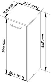 Skříňka do koupelny FIN 30 cm dub sonoma