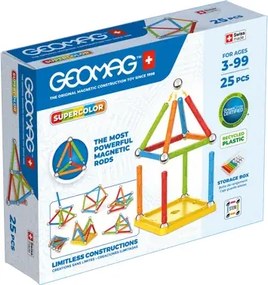 GEOMAG Magnetická stavebnice Supercolor / 25 dílků / od 3 let