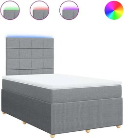 Box spring postel s matrací světle šedá 120x190 cm textil 3294295