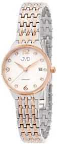 Dámské luxusní náramkové designové hodinky JVD JG1015.4 se safírovým sklem