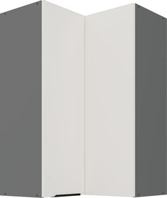 ARIA aw | horní kuchyňská skříňka 60x60 GN-90 2F (90°) rohová s policemi | VYSOKÁ | 60x60 cm | antracit/bílá
