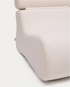 Slonovinové křeslo z textilie bouclé Club – Kave Home