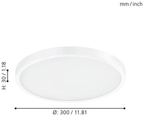 Eglo 98293 - LED Stmívatelné stropní svítidlo FUEVA-A LED/20W/230V + DO