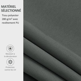 Náhradní plátno Outsunny pro markýzu - Měkký vlnkový lem - Vysoce husté polyesterové 280 g/m² s ochrannou proti UV záření v šedé 3,82D x 2,4Š (projek…