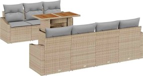 Sada zahradních pohovek 8 ks Beige a šedá 3349797