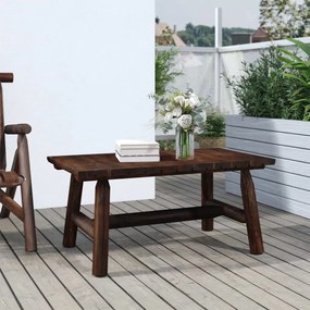 vidaXL Konferenční stolek 90 x 50 x 41 cm masivní smrkové dřevo [363354] Barva: tmavě hnědá