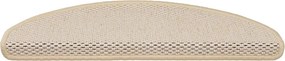 Samolepicí nášlapy na schody sisal 15 ks 65 x 21 x 4 cm berber 326881