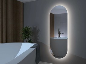 Oválné zrcadlo do koupelny s LED osvětlením A1 50x100