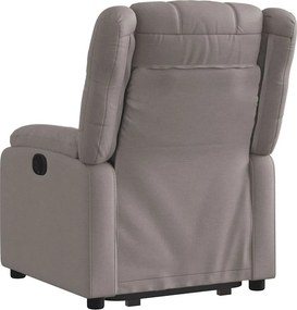 Elektrické zvedací polohovací křeslo taupe textil 3205234