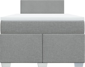 Box spring postel s matrací světle šedá 120 x 200 cm textil 3288148