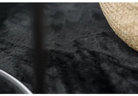 Kusový koberec pratelný POSH Shaggy, plyšový, tlustý, protiskluzový, černý velikost 160x220 cm | krásné koberce cz