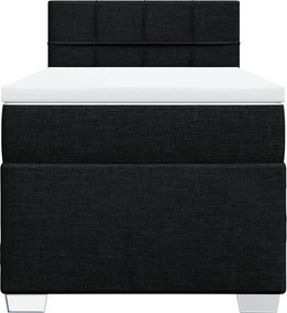 Box spring postel s matrací černá 90x190 cm textil 3288045