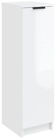 vidaXL Botník bílý s vysokým leskem 30 x 35 x 100 cm kompozitní dřevo