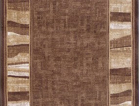 Associated Weavers, Protiskluzový běhoun na míru Linea 44, šíře 100 cm, hnědá, chodba / předsíň
