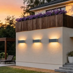 Brilagi - LED Venkovní nástěnné svítidlo DONNANI LED/7W/230V 20 cm antracit IP44