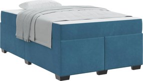 Rám postele s matrací Tmavě modrá 120 x 190 cm textil 3399282