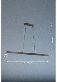 Černé LED stmívatelné závěsné svítidlo Stripe – Fischer &amp; Honsel