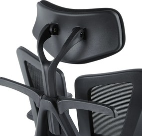 Ergonomická kancelářská židle E-racer VANTOR - černá síťovina