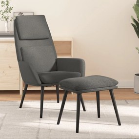 Relaxační křeslo se stoličkou světle šedé textil 3097768