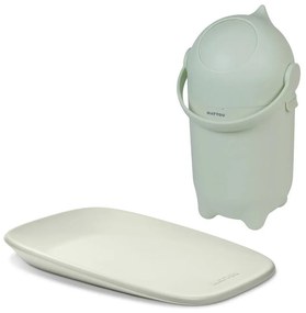 Nattou Koš na pleny Dropy a přebalovací podložka Softy 50 x 70 cm Green