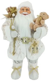Dekorace Santa Claus Bílo-Zlatý 80cm