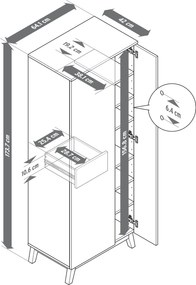 Tchibo - Multifunkční skříň - barva: bílá