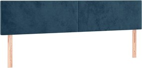 Box spring postel s matrací tmavě modrá 180x200 cm samet 3127389