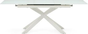 Rozkládací jídelní stůl s přídavnou deskou se skleněnou deskou 90x160 cm Atminda – Kave Home