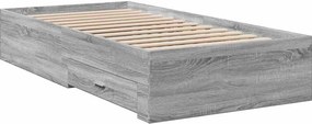 Rám postele se zásuvkami šedý sonoma 75x190 cm kompozitní dřevo 3280445
