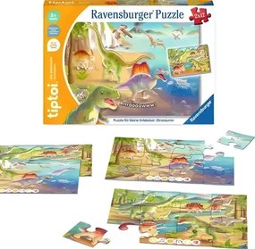 RAVENSBURGER Puzzle Tiptoi: Dinosauři / pro malé průzkumníky / 2x12 dí