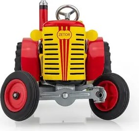 KOVAP Traktor Zetor červený / Na klíček / Kov / 1:25 / od 3 let