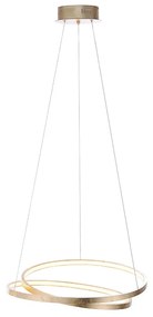 Designová závěsná lampa zlatá 55 cm včetně LED stmívatelné - Rowan