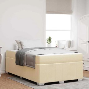 Rám postele s matrací Krémová 120 x 190 cm textil 3398277