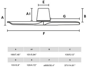 FARO 33836WT - Stropní ventilátor HEYWOOD TUB S borovice/bílá pr. 90 cm WT + DO