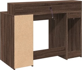 Psací stůl s LED světly hnědý dub 120x55x91 cm kompozitní dřevo 3309417