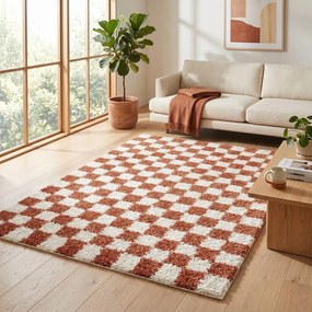 Krémový/v terakotové barvě koberec 120x170 cm Grida – ESTE