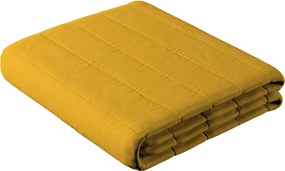Přehoz s podélným prošitím barva žlutá látka pletený vzor