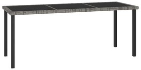 Zahradní jídelní stůl šedý 180 x 70 x 73 cm polyratan 315119
